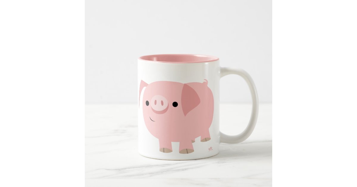 Cute Cartoon Pig Mug | Zazzle