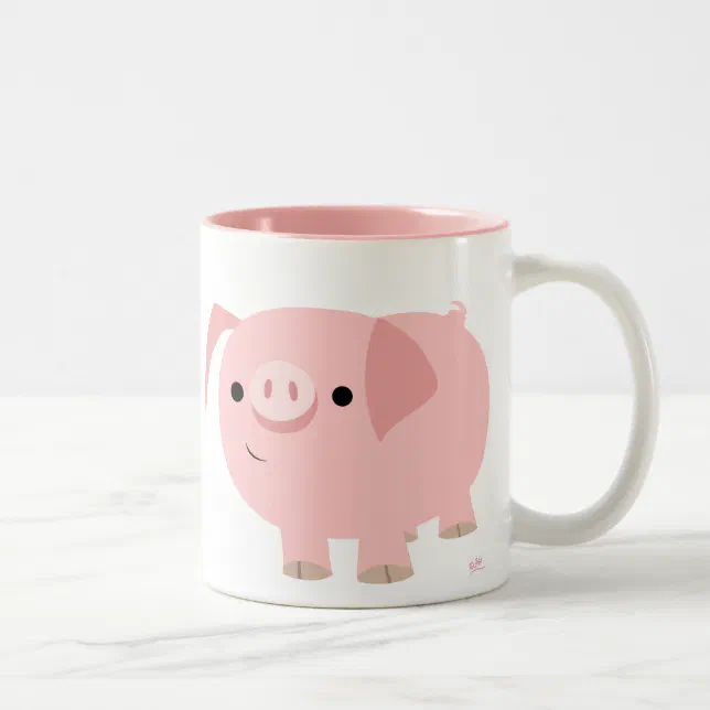 Cute Cartoon Pig Mug | Zazzle