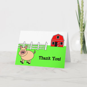 100+ Pig Thank You Cards | Zazzle