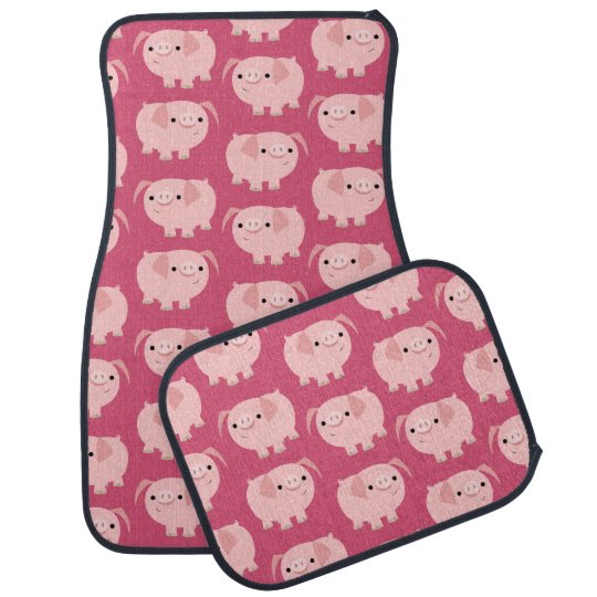 Cute Cartoon Pigs Car Mats | Zazzle.com