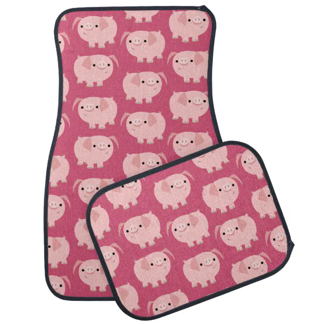 Cute Cartoon Pigs Car Mats | Zazzle