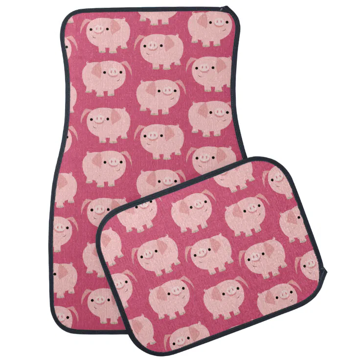 Cute Cartoon Pigs Car Mats | Zazzle