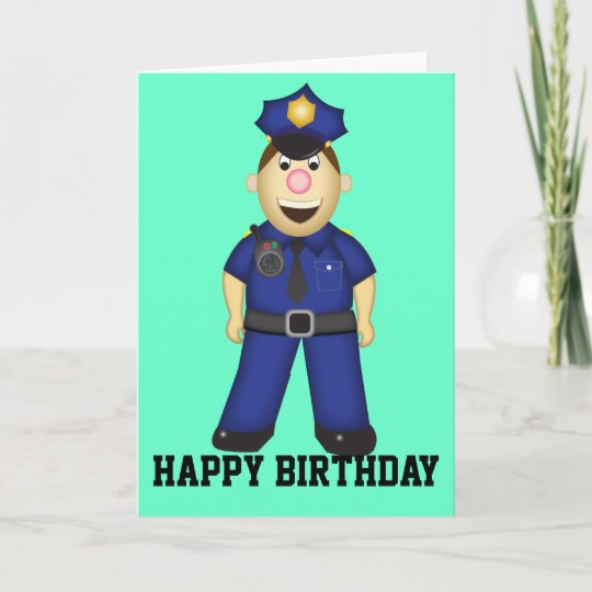 Cute Cartoon Police Officer Card | Zazzle.com