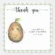 Cute cartoon potato baby shower thank you square sticker | Zazzle