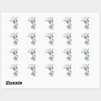 Cute Cartoon Prancing Goat Sticker | Zazzle