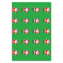 Cute Cartoon Santa Red Green Christmas Tissue Paper | Zazzle