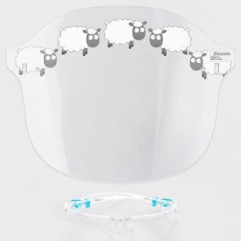 Cute Cartoon Sheep Face Shield | Zazzle