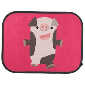 Cute Cartoon Smiling Pig Car Mats | Zazzle
