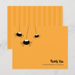 Cute Cartoon Spiders Flat Thank You Note | Zazzle