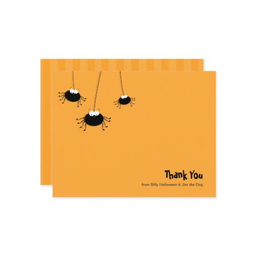 Cute Cartoon Spiders Flat Thank You Note | Zazzle