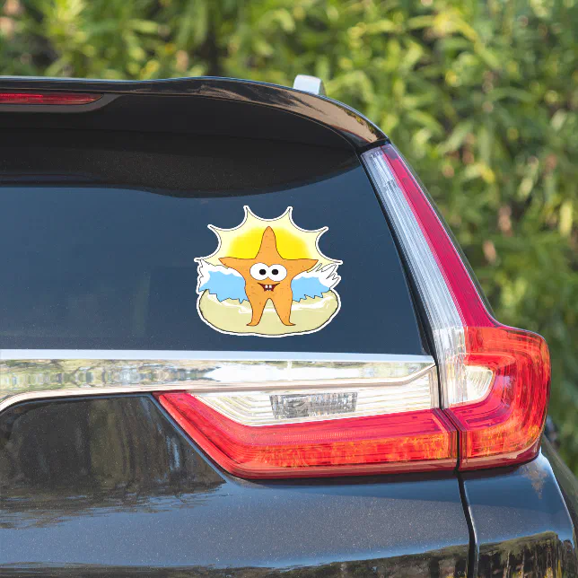 Cute Cartoon Starfish Sticker | Zazzle