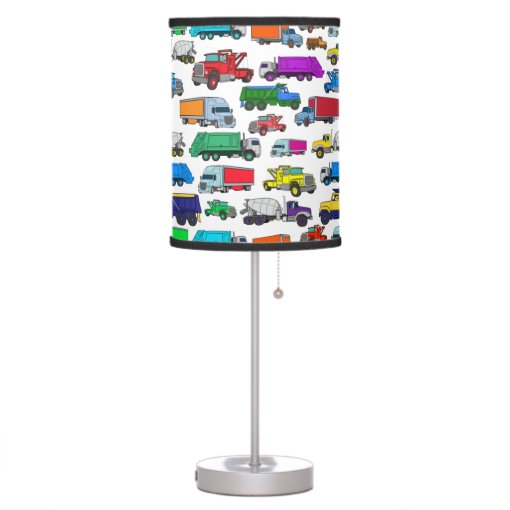 Cute Cartoon-style Truck Illustrations lamp | Zazzle