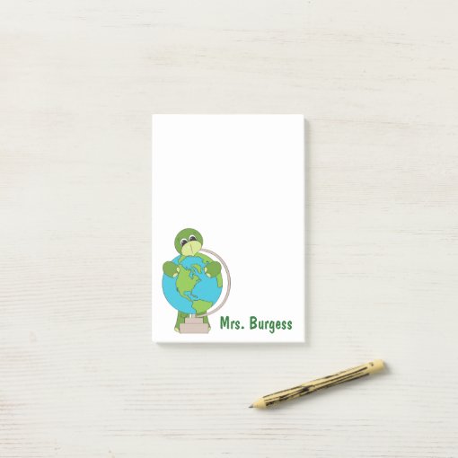 Cute Cartoon Teacher Post It Notes | Zazzle