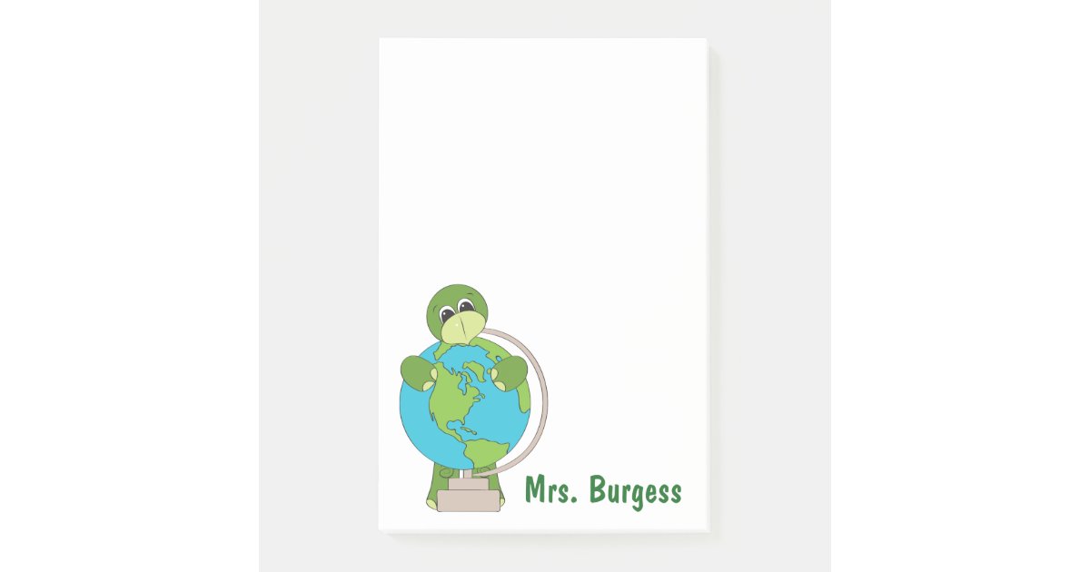 Cute Cartoon Teacher Post It Notes | Zazzle