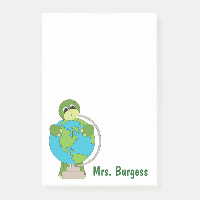 Cute Cartoon Teacher Post It Notes | Zazzle