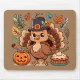 Cute Cartoon Thanksgiving turkey and pumpkin Mouse Pad | Zazzle