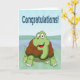 Cute Cartoon Turtle Smiling for Congratulations Card | Zazzle