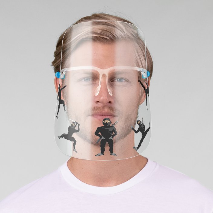 Cute Cartoon Warrior Ninja Face Shield | Zazzle.com