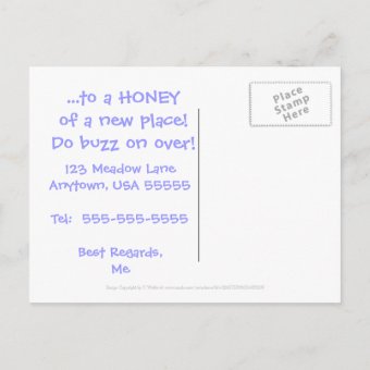 Cute Cartoon Woman's Change of Address Postcard | Zazzle