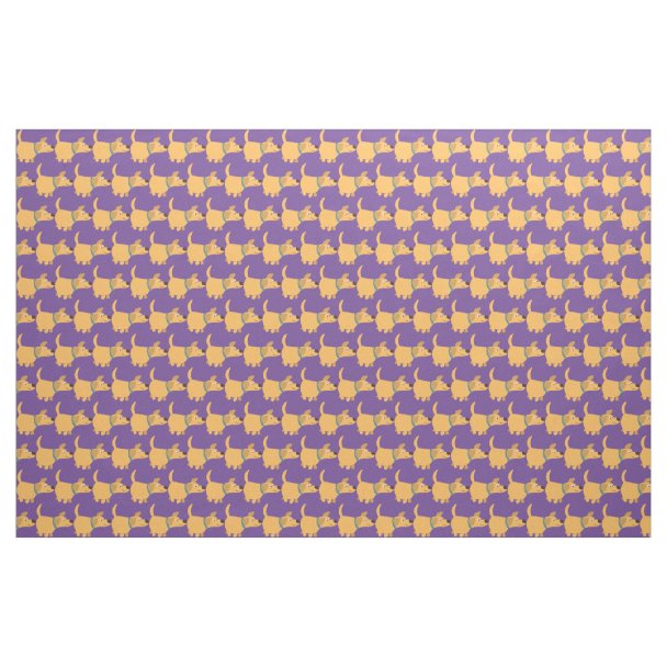 Yellow Labrador Tartan Scarf Fabric | Zazzle