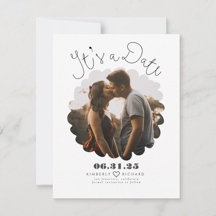 Cute Casual Simple Save the Date Photo | Zazzle