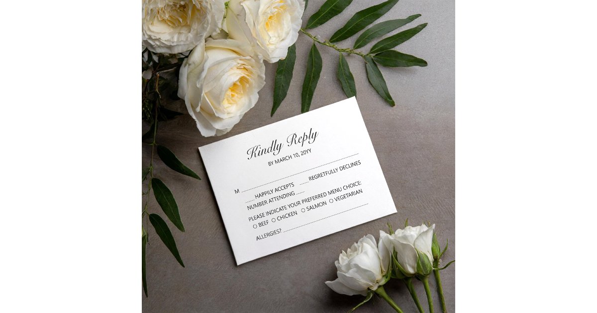 Cute Casual Wedding RSVP Card | Zazzle