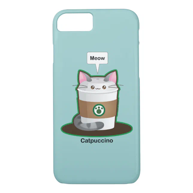 Cute Cat Coffee Case-Mate iPhone Case | Zazzle