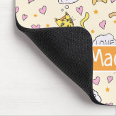 Cute Cat Doodles Pattern Mouse Pad | Zazzle