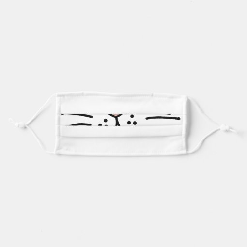 Cute Cat Face Adult Cloth Face Mask | Zazzle