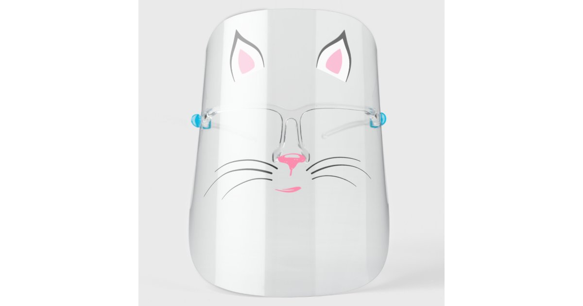 Cute Cat Face Face Shield | Zazzle