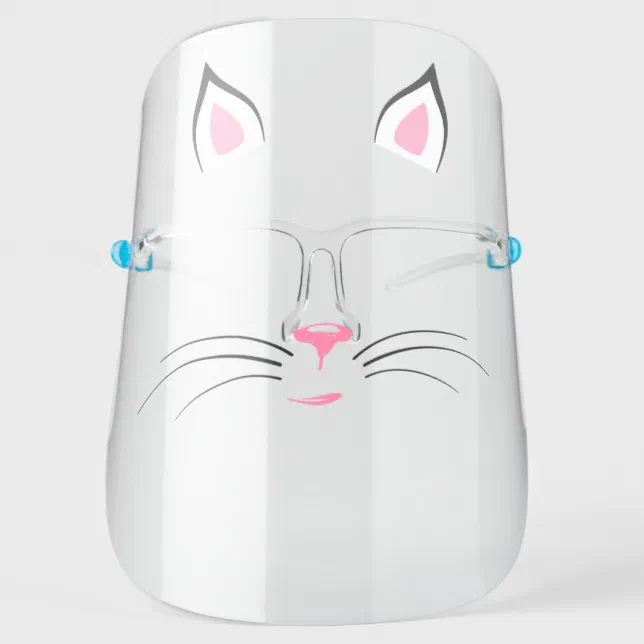 Cute Cat Face Face Shield | Zazzle