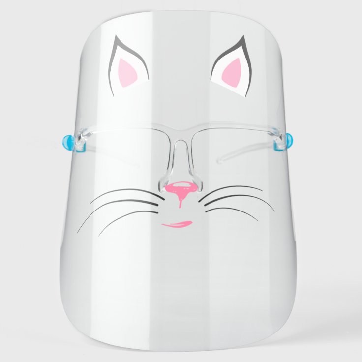 Cute Cat Face Face Shield | Zazzle