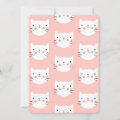 Cute Cat Pink Birthday Party Invitation | Zazzle