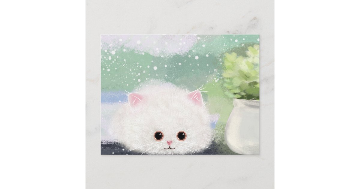 Cute Cat Postcard | Zazzle