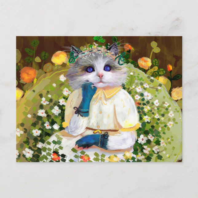 Cute Cat Postcard | Zazzle