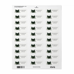 cute cat return address labels stickers envelope | Zazzle