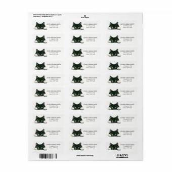 cute cat return address labels stickers envelope | Zazzle