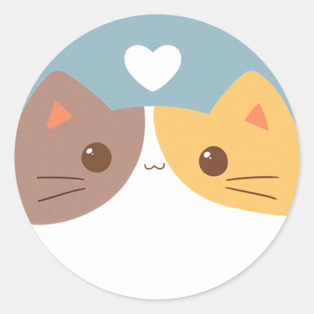 Cute Cat Sticker | Zazzle