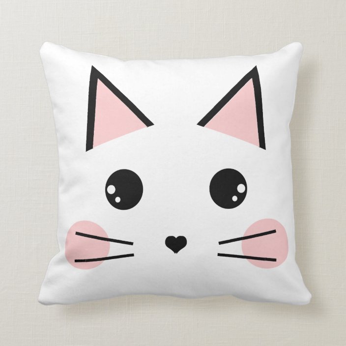 Cute Cat Throw Pillow | Zazzle.com