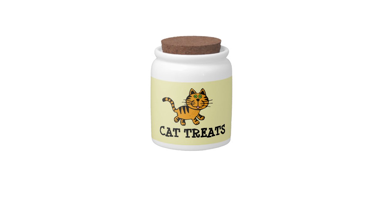 CUTE CAT TREATS JAR | Zazzle