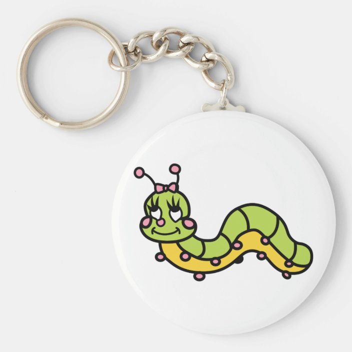 CUTE CATERPILLAR KEYCHAIN | Zazzle.com