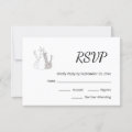 Cute Cats Cartoon Drawing Wedding RSVP Card | Zazzle