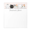 Cute Cats Personalized Notepad | Zazzle