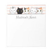 Cute Cats Personalized Notepad | Zazzle