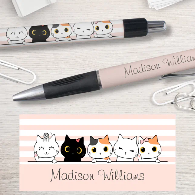 Cute Cats Personalized Pen | Zazzle
