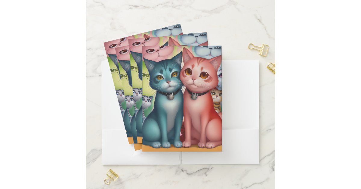 Cute Cats Pocket Folder | Zazzle