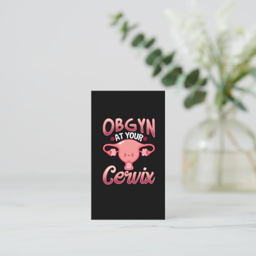 Cute Cervix Obstetrician Gynecologist Doctor OBGYN Business Card | Zazzle