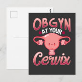 Cute Cervix Obstetrician Gynecologist Doctor OBGYN Postcard | Zazzle