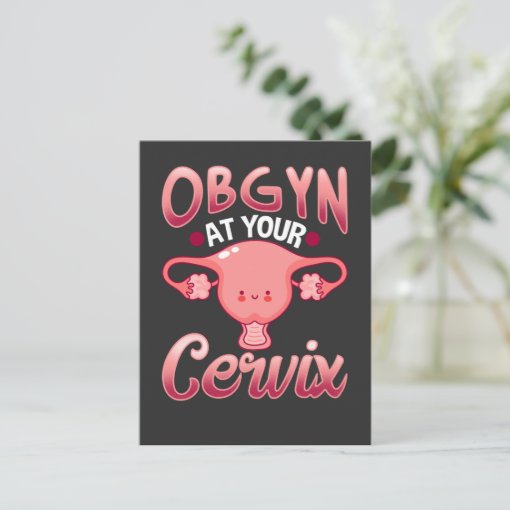 Cute Cervix Obstetrician Gynecologist Doctor OBGYN Postcard | Zazzle