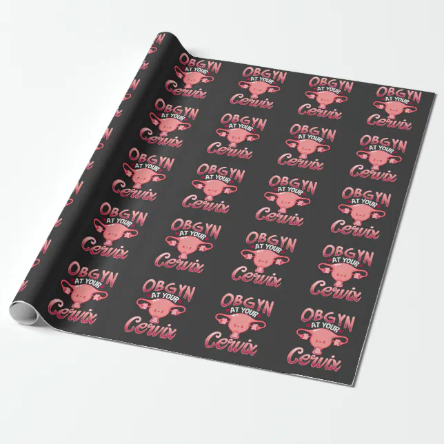 Cute Cervix Obstetrician Gynecologist Doctor OBGYN Wrapping Paper | Zazzle